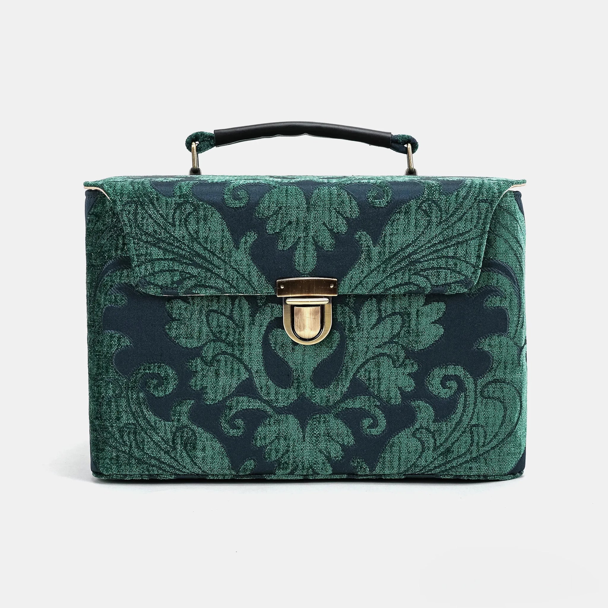 Josephine Large Train Case Purse | Queen Hunter Green