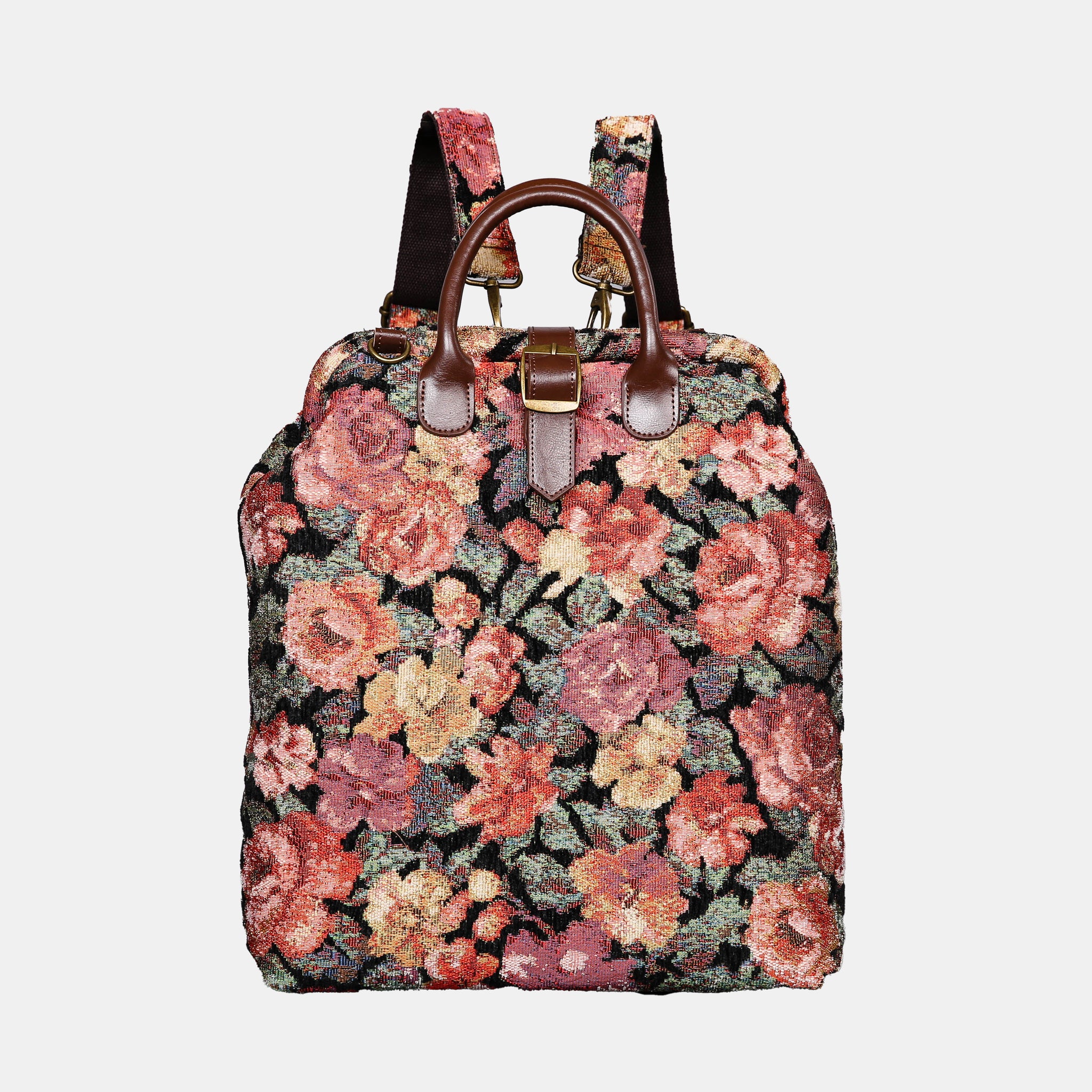 Floral Rose Carpet Laptop Backpack Carpetbag of America