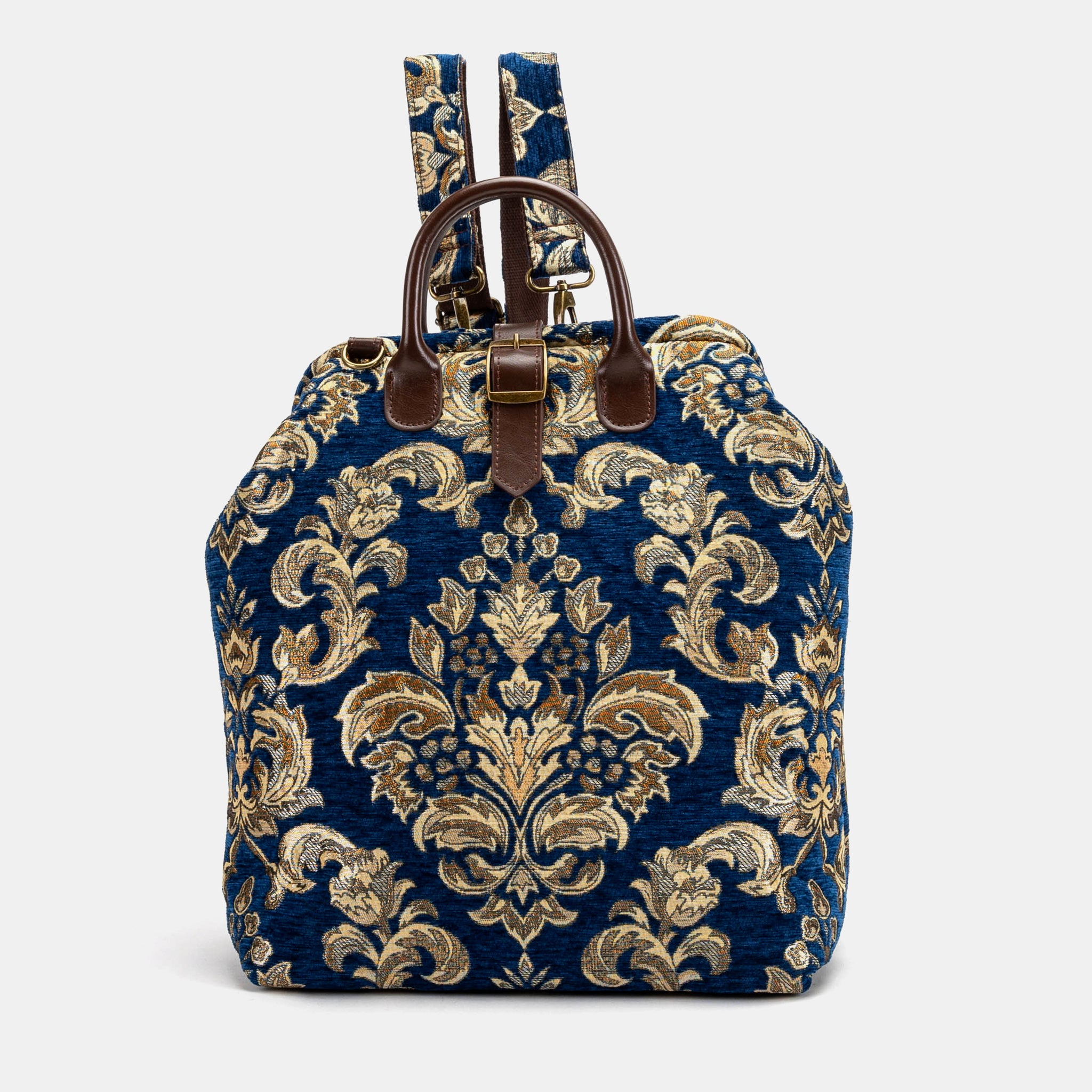 Victorian Blossom Blue/Gold | Carpet Laptop Backpack