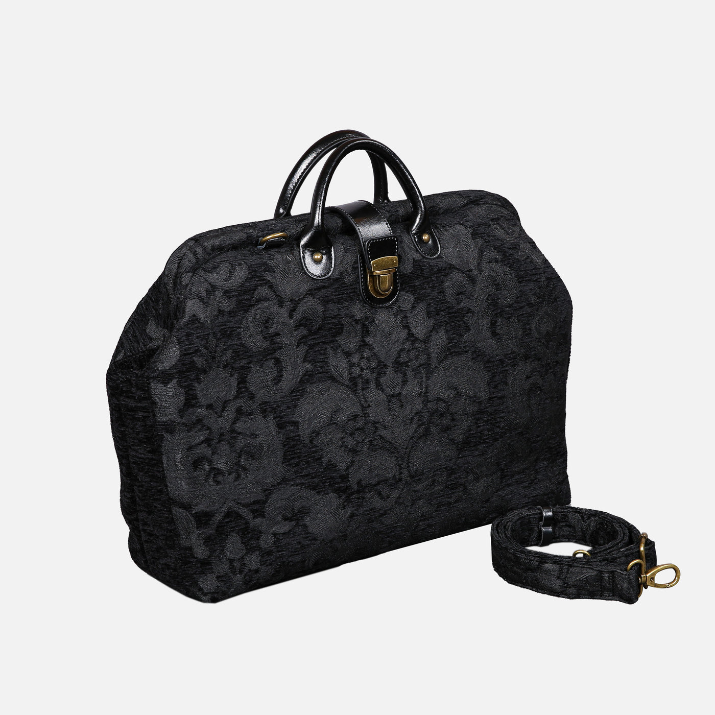 Victorian Blossom black/black Laptop Work Bag Carpetbag of America