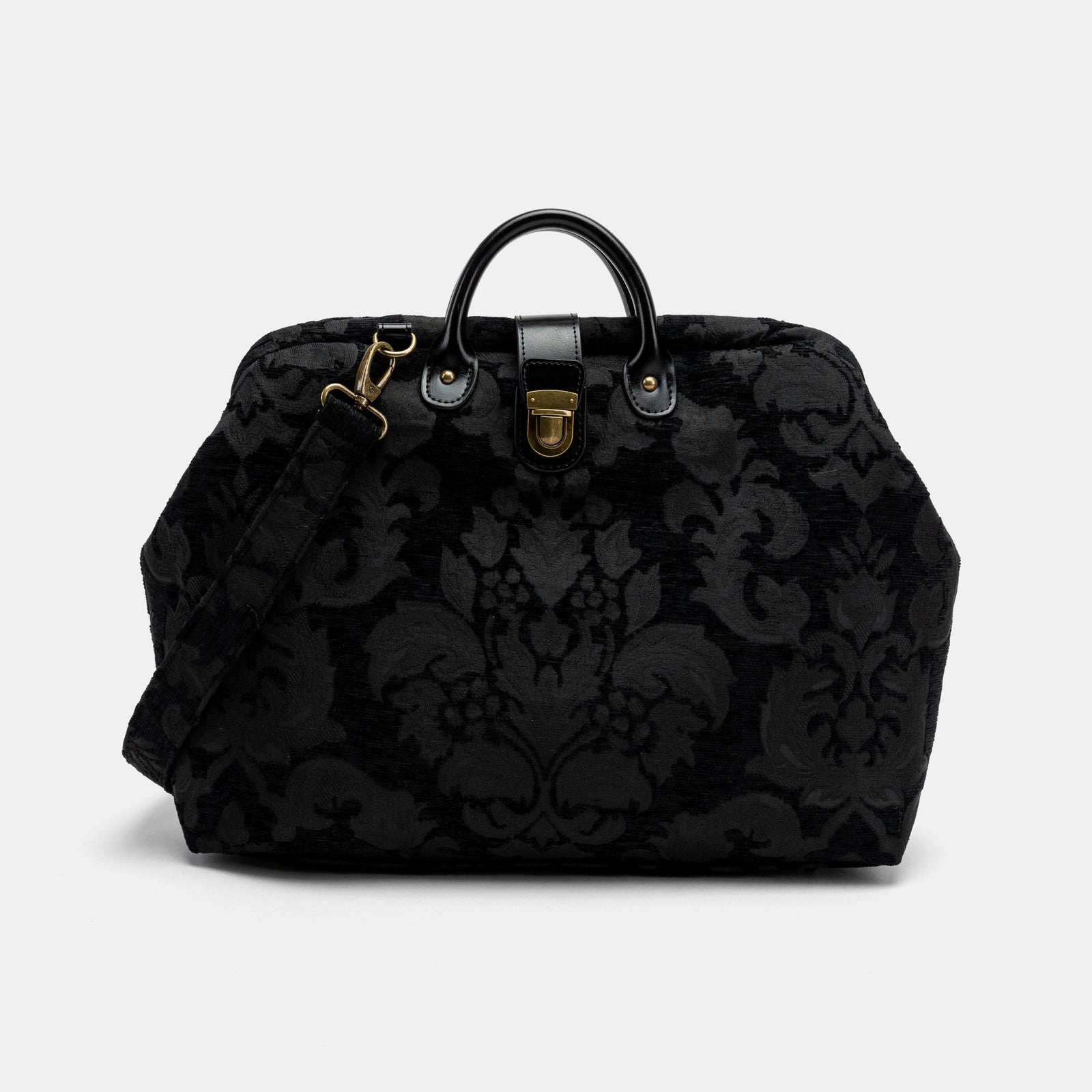 Victorian Blossom black/black Laptop Work Bag Carpetbag of America