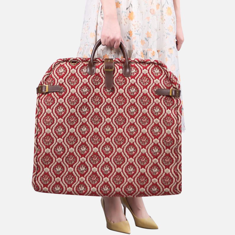 Traditional Cream Carpet Garment Bag Carpetbag of America – MCW CARPETBAGS