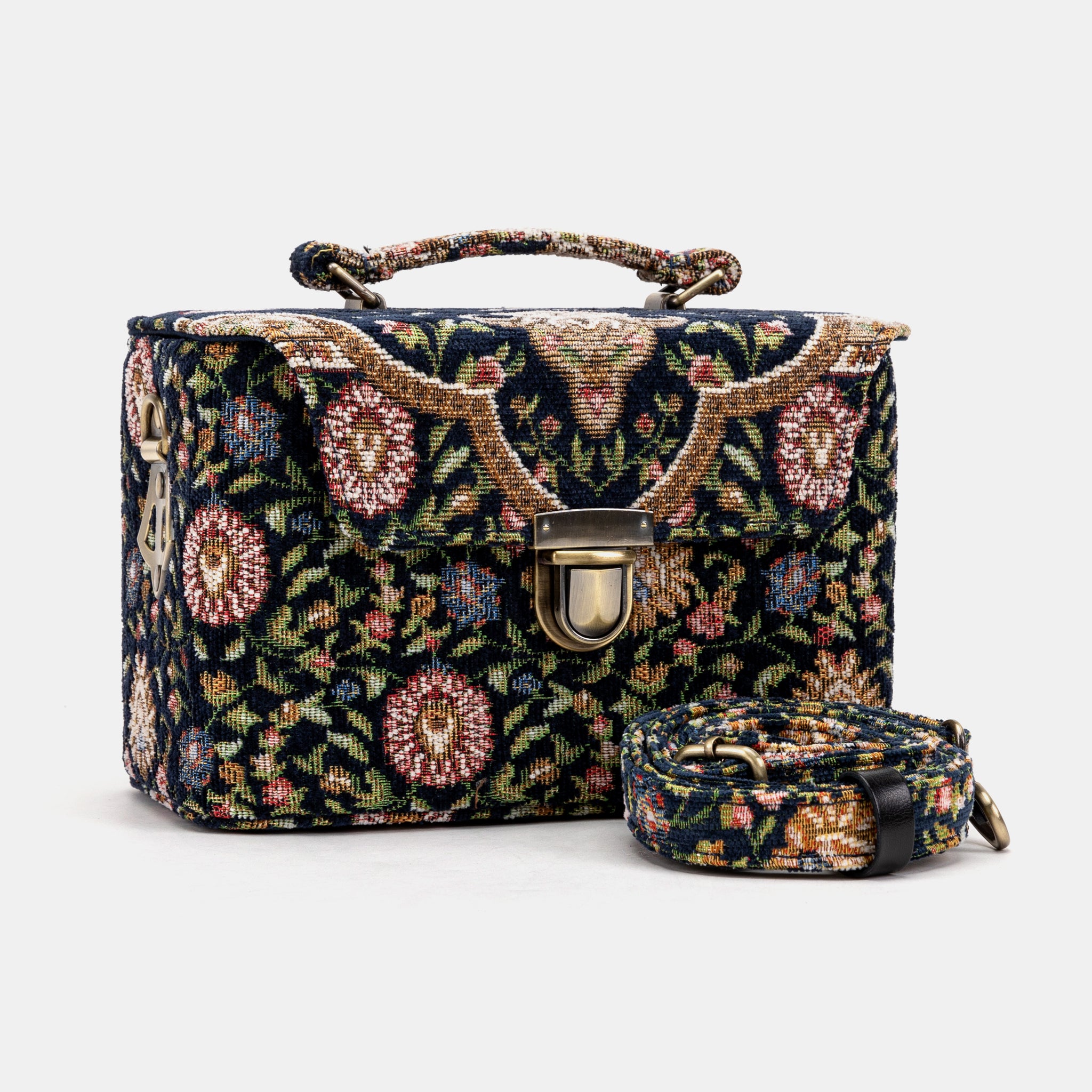 Clara Medium Train Case Purse | Oriental Navy
