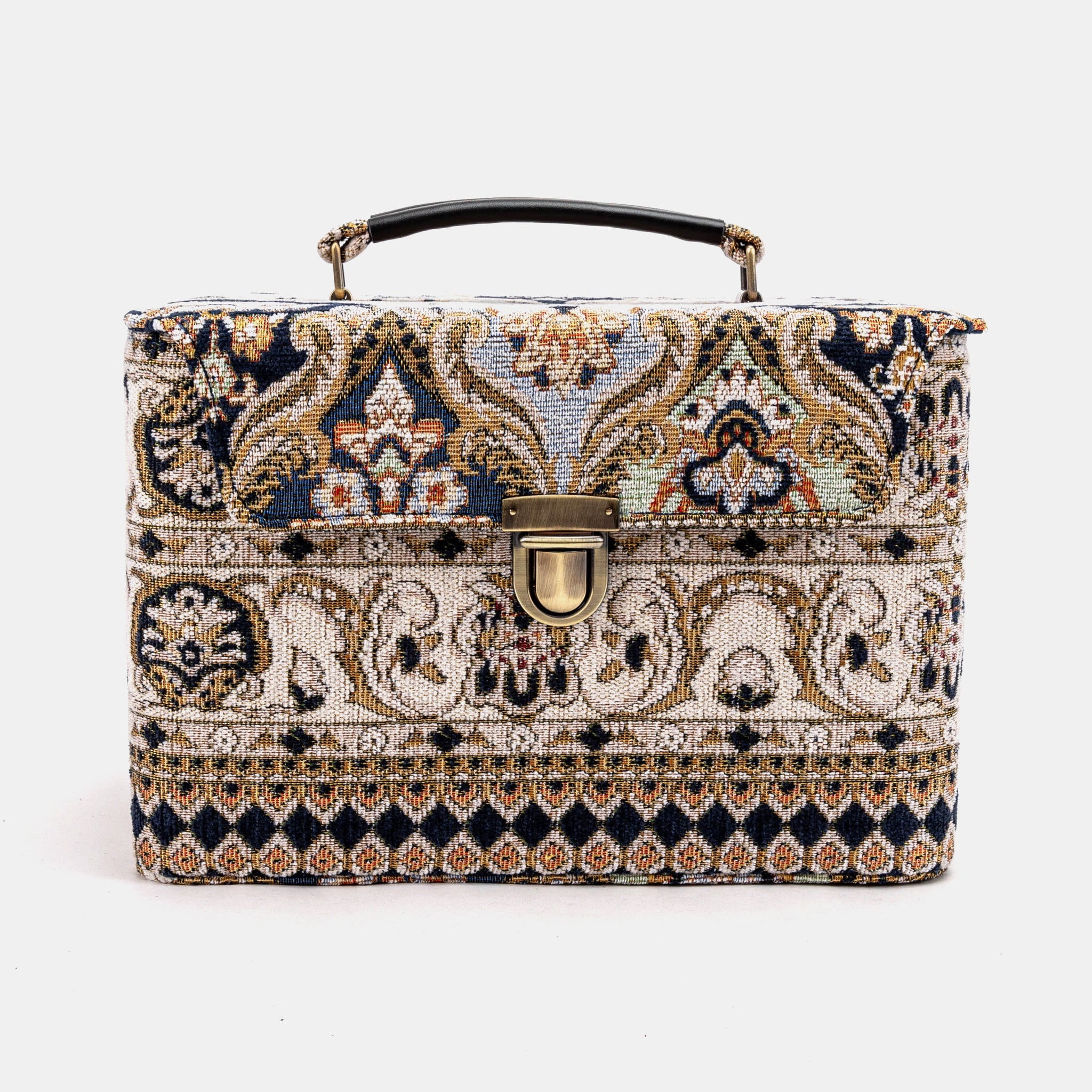 Josephine Large Train Case Purse | Golden Age Navy