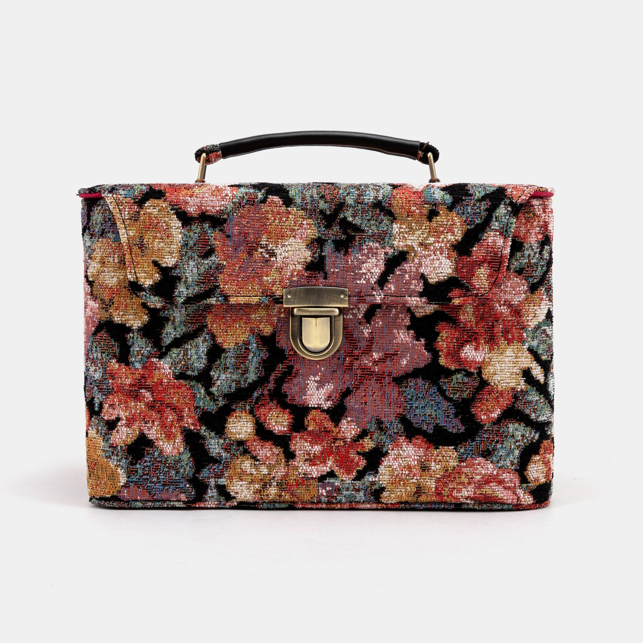 Josephine Large Train Case Purse | Floral Rose