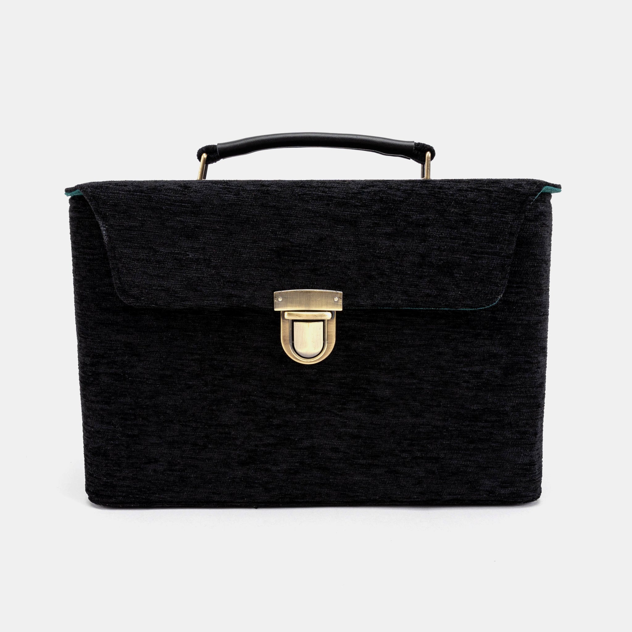 Josephine Large Train Case Purse | Solid Black