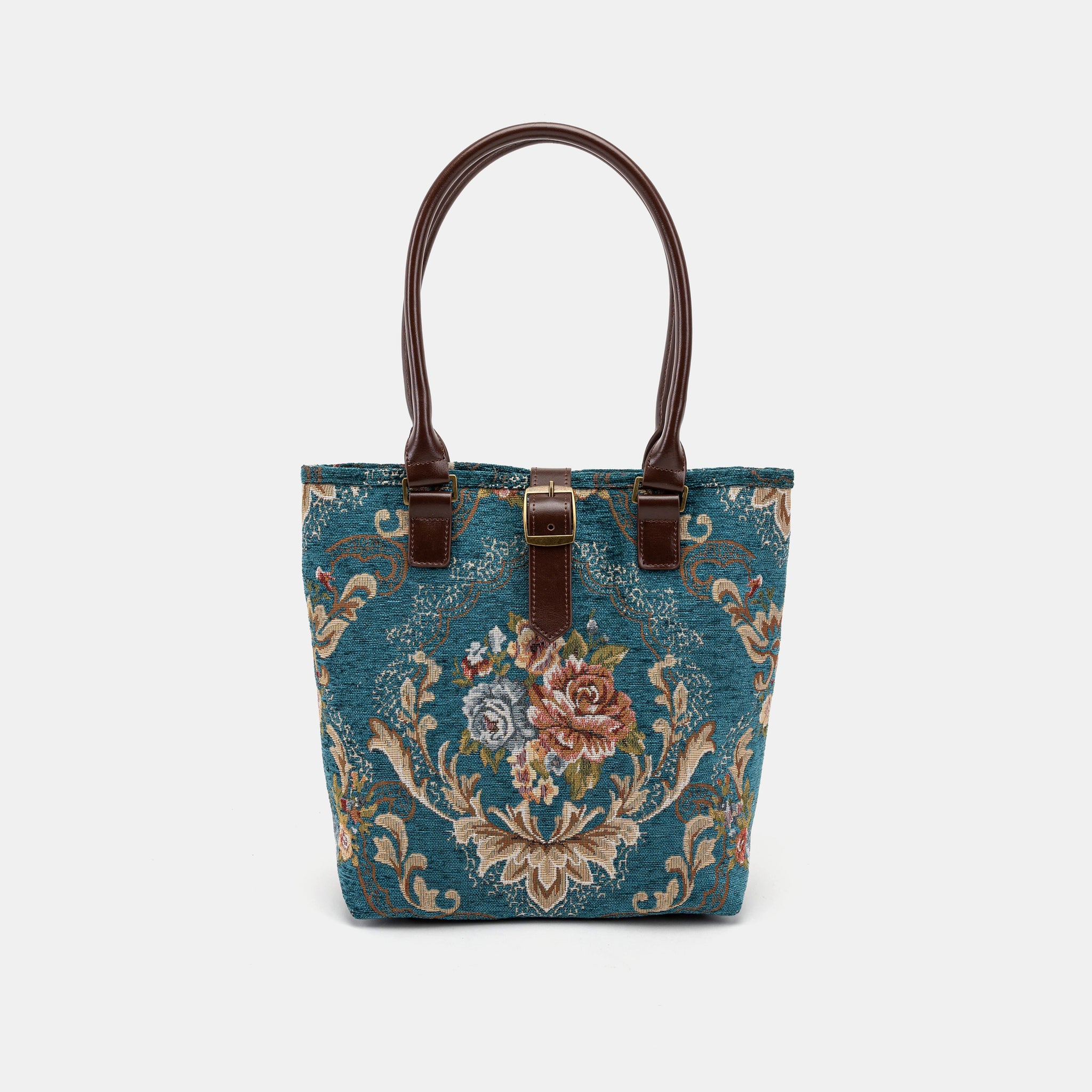 Floral Teal Everyday Tote Bag