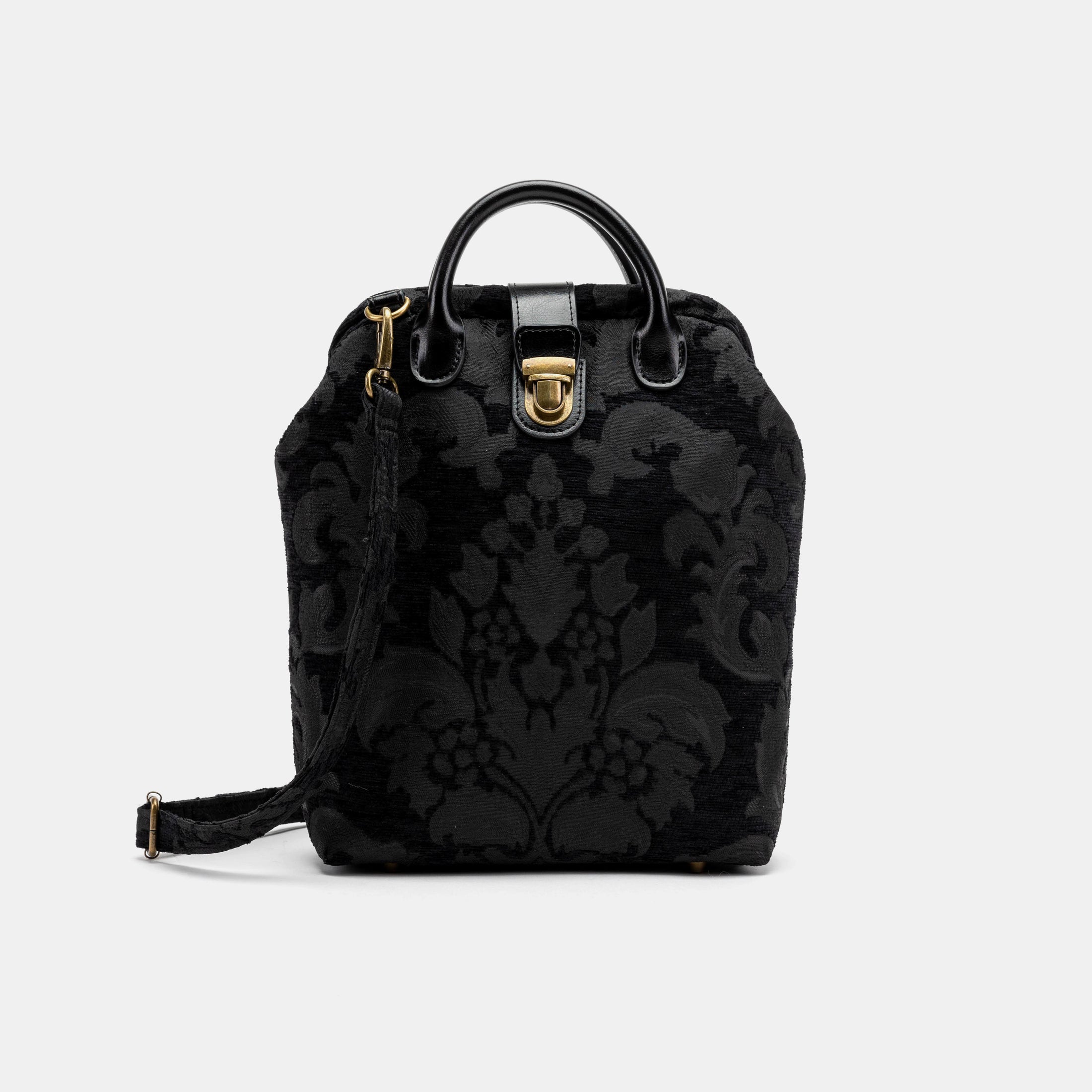 Victorian Blossom Black/Black Carpet Everyday Backpack Carpetbag of America