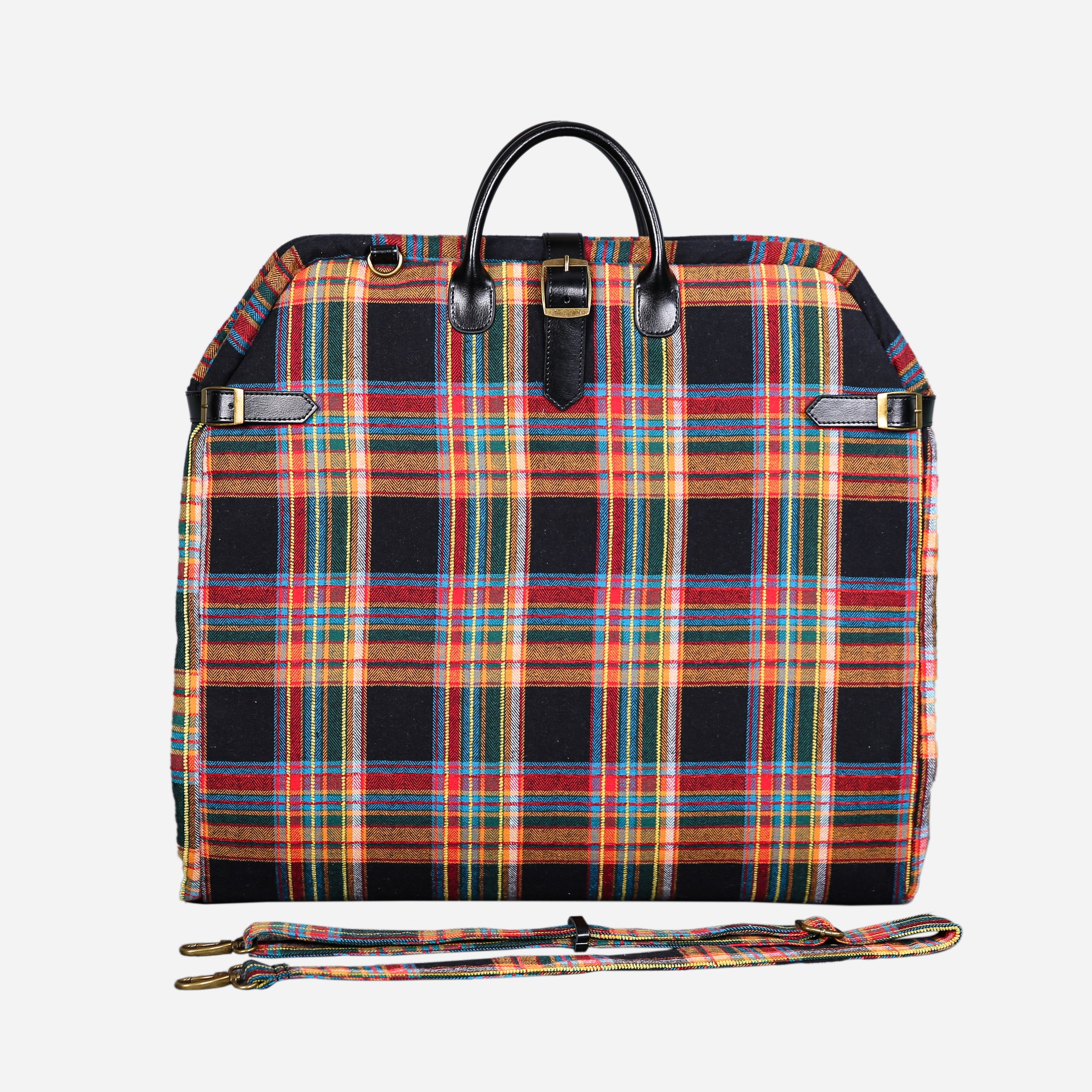 Tartan Stewart Black Carpet Garment Bag Carpetbag of America