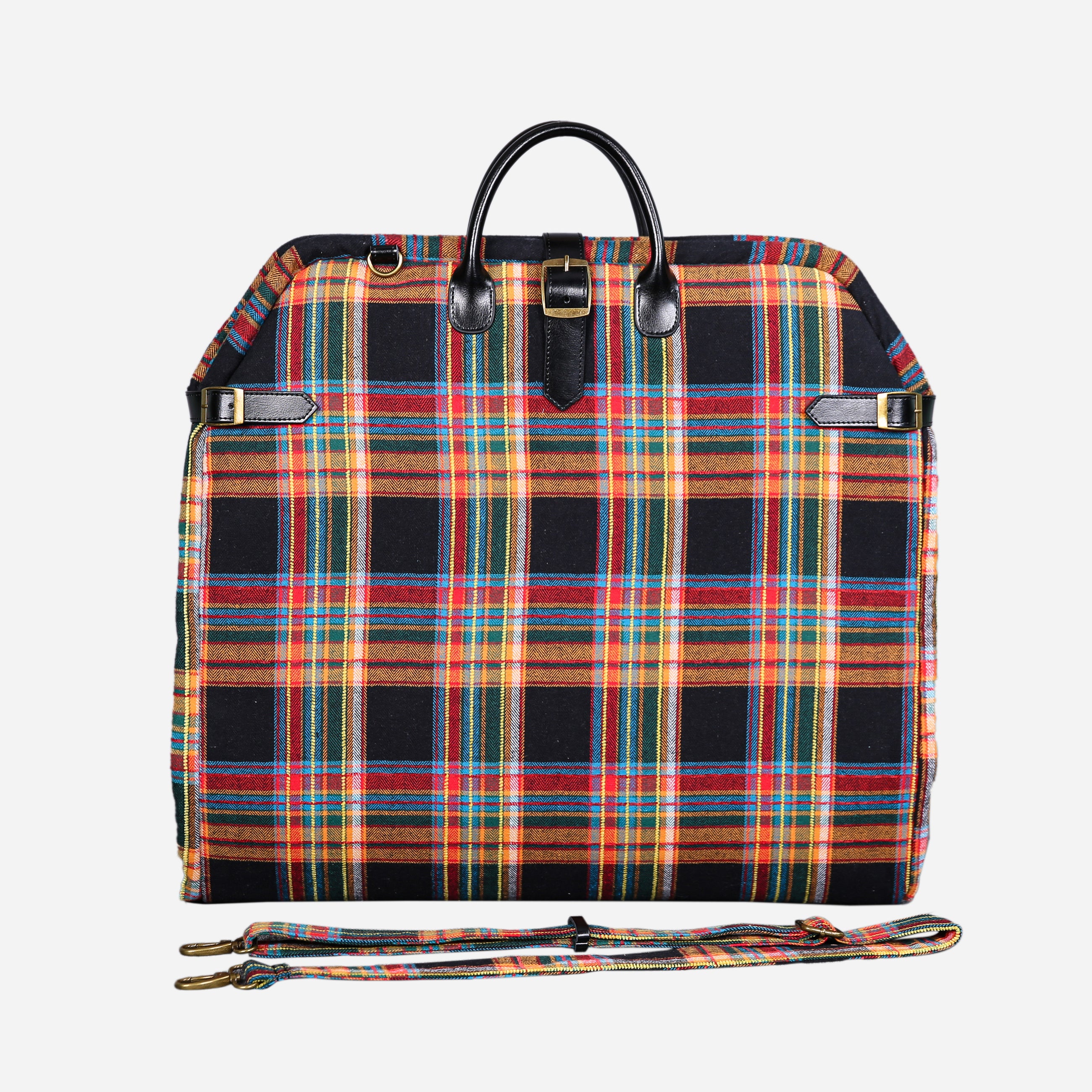 Tartan Stewart Black Carpet Garment Bag Carpetbag of America