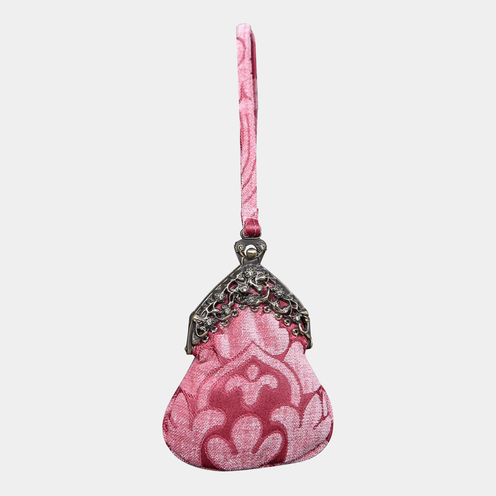 Queen Rose Pink Chatelaine Purse Wristlet Bag Carpetbag of America