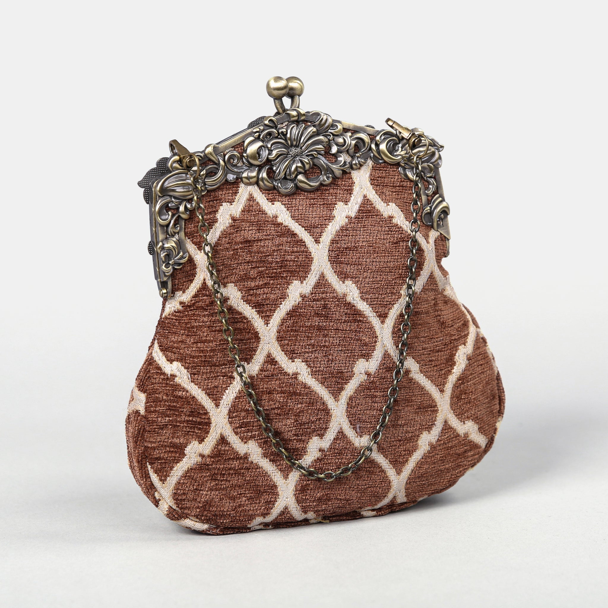 Quartz Cocoa Chatelaine Purse Large Carpetbag of America