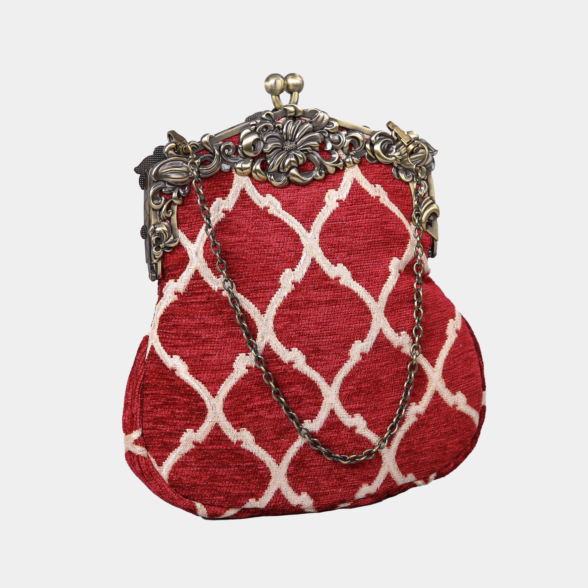 Quartz Red Chatelaine Purse Large Carpetbag of America