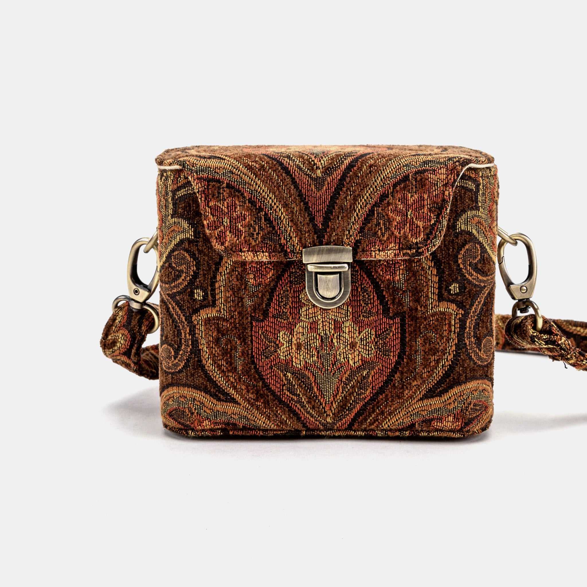 Damask D. Brown | Emma Small Train Case Purse