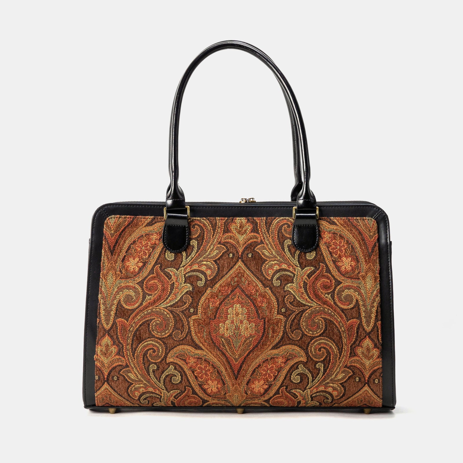 Business Tote Carpet Bag | Damask D. Brown