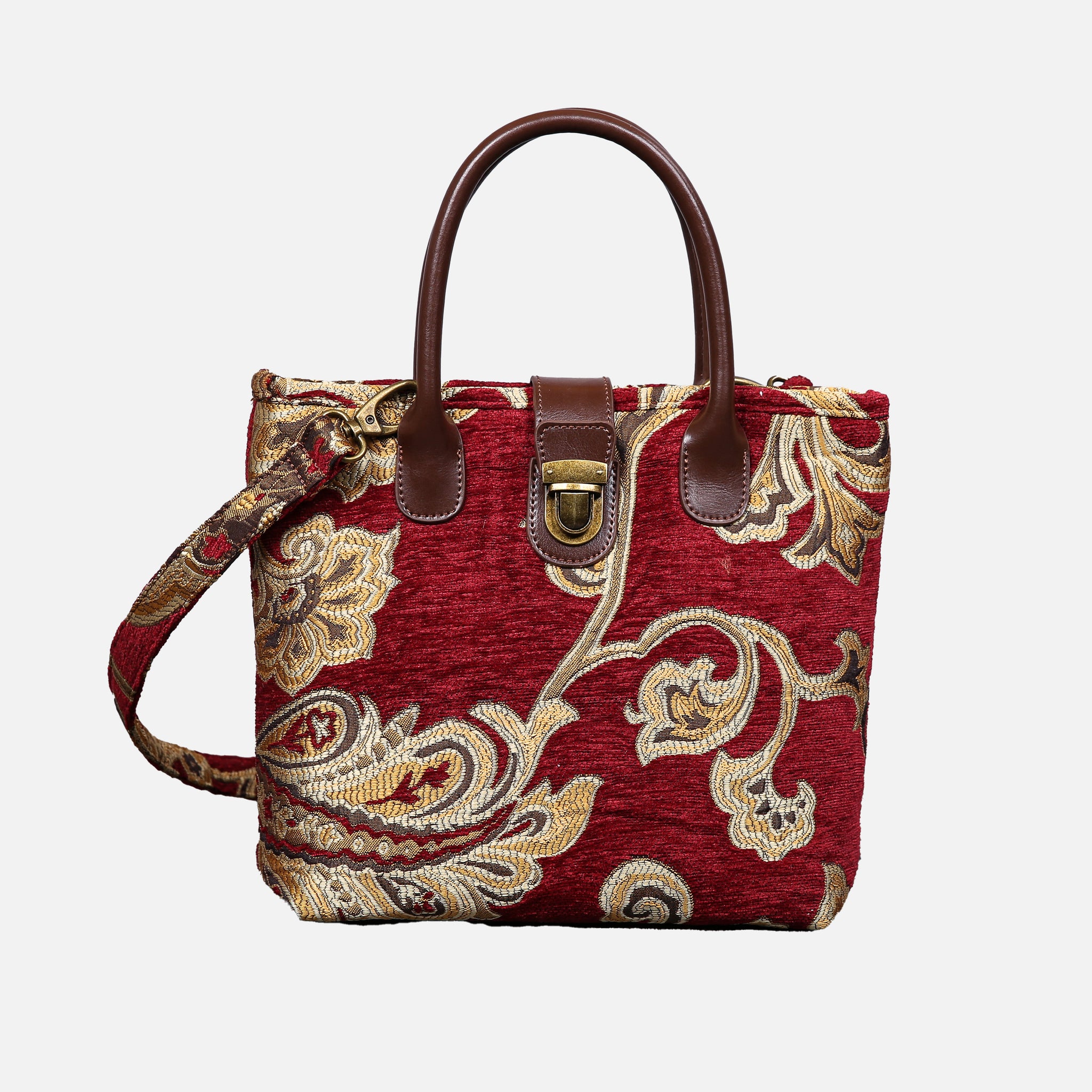 Sagredo Gold Tuck Lock Carpet Satchel Carpetbag of America