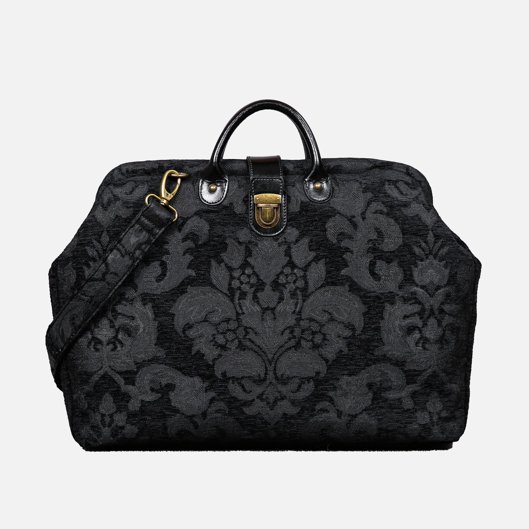 Victorian Blossom black/black Laptop Work Bag Carpetbag of America