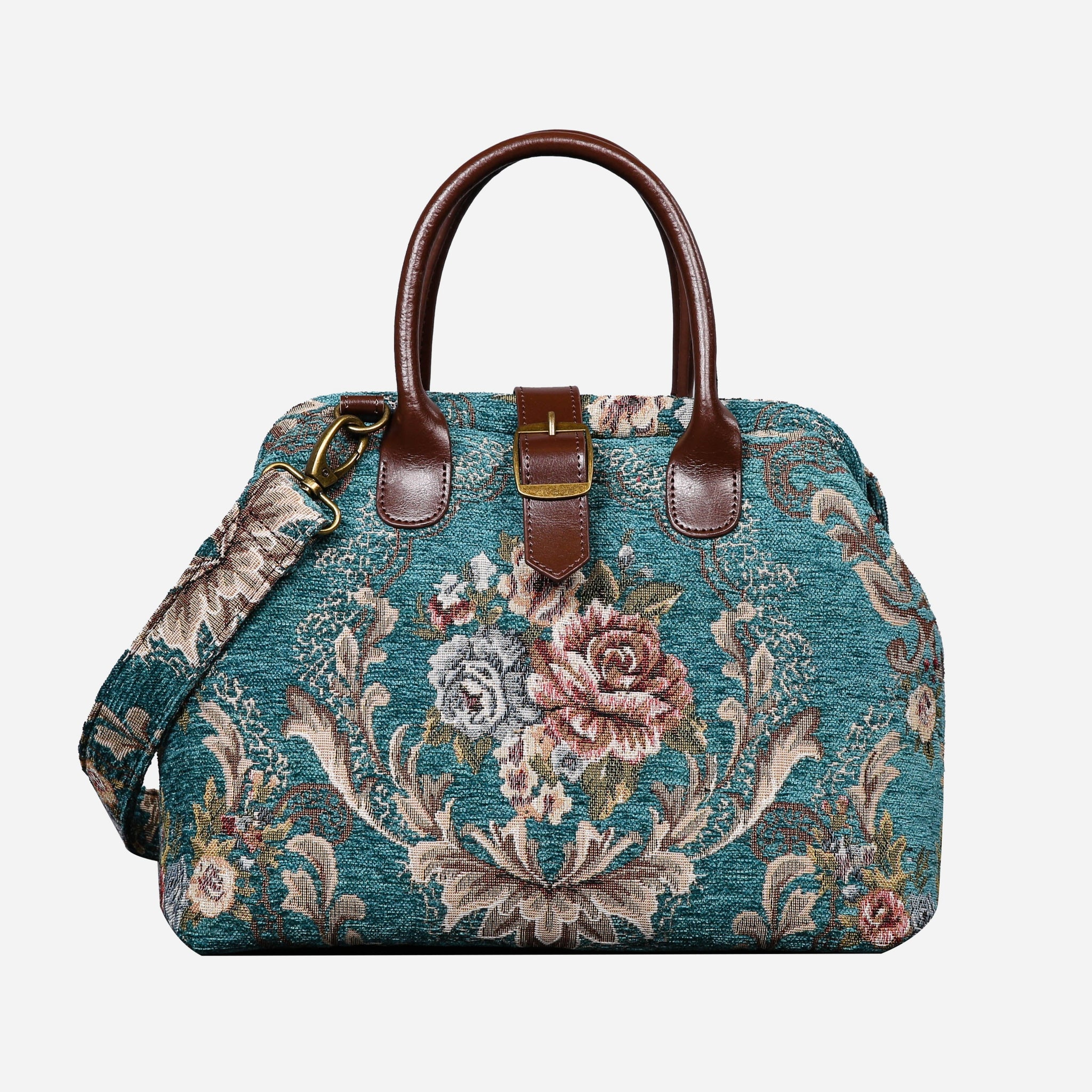 Floral Teal | Carpet Handbag Purse